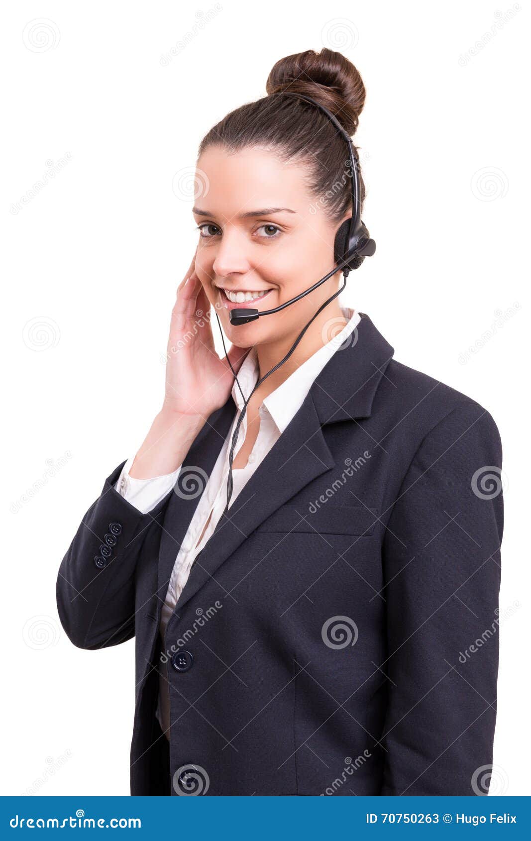 Telephone operator stock image. Image of attractive, client - 70750263