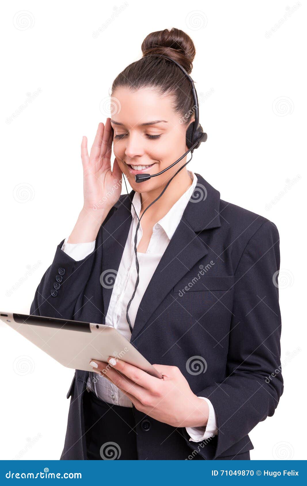 Telephone operator stock photo. Image of businesswoman - 71049870