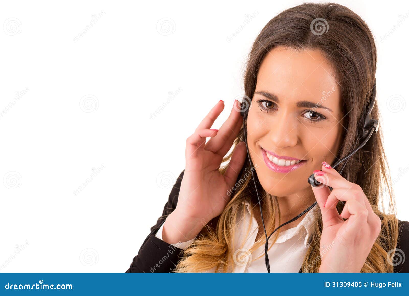 Telephone Operator stock image. Image of headset, business - 31309405