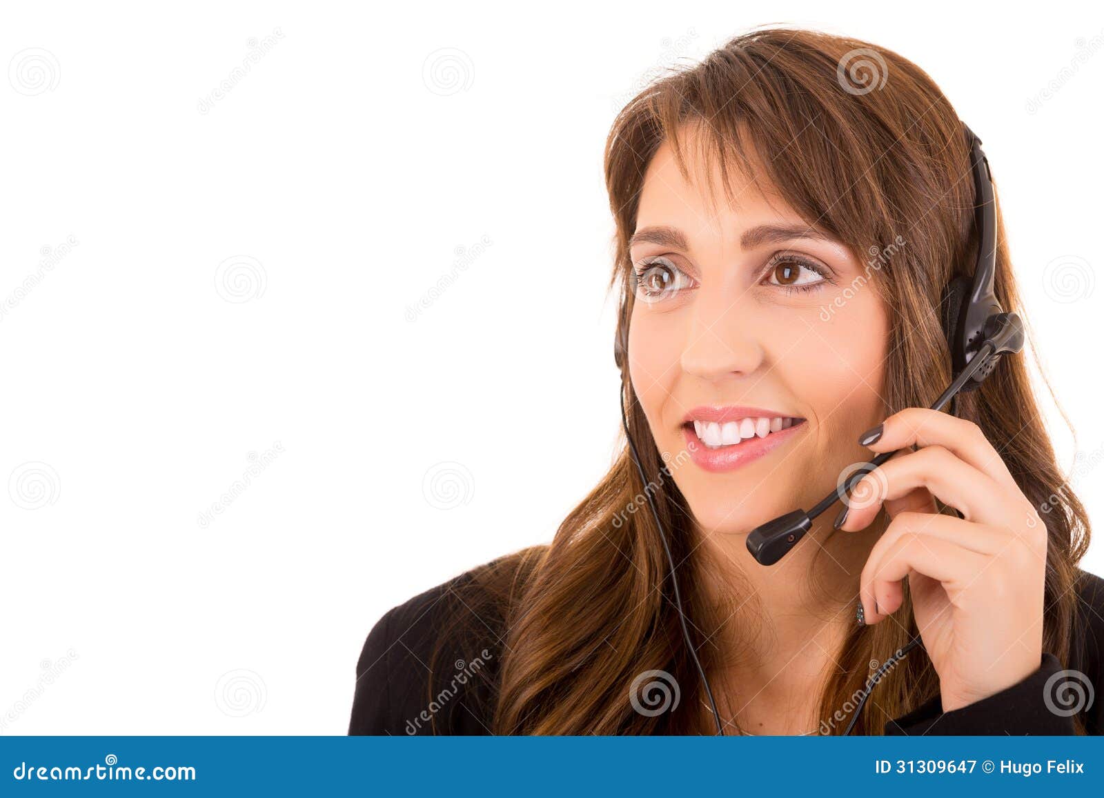 Telephone Operator stock image. Image of beautiful, office - 31309647