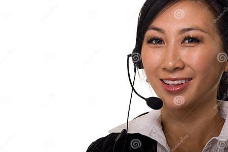 Telephone Operator Receptionist Stock Image - Image of attractive ...