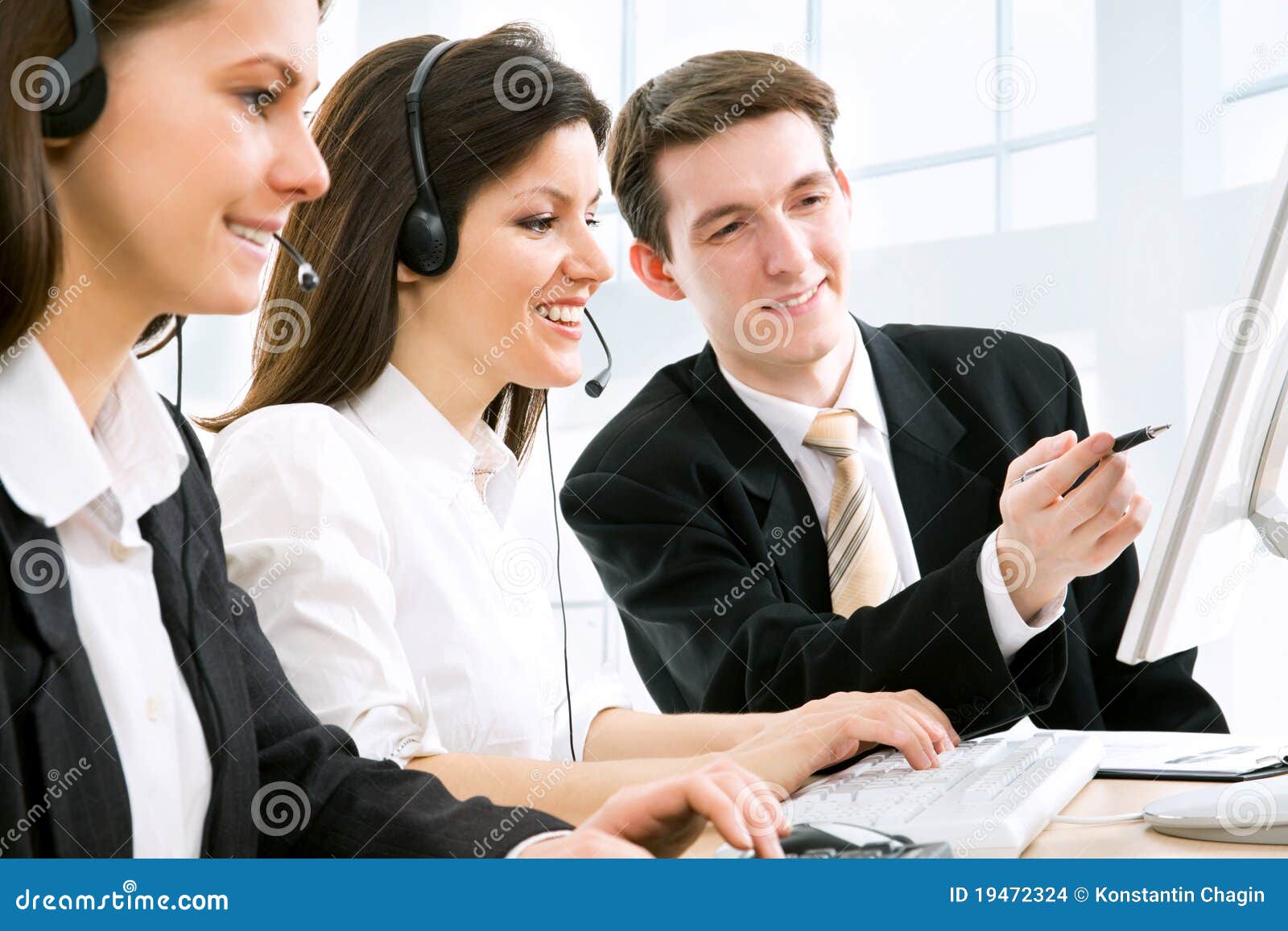 Telephone operators stock photo. Image of helpline, online - 19472324