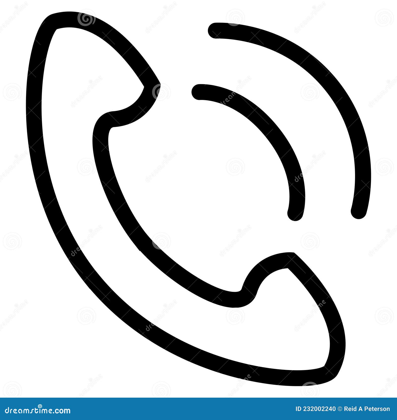 Telephone Phone Call Ring Simple Icon Black Stock Illustration ...