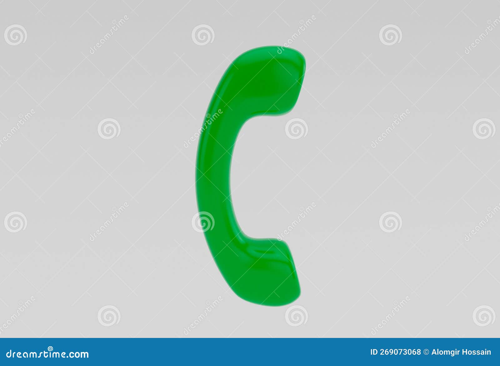 Telephone, Phone Icon Minimal 3d Rendering on White Background Stock ...