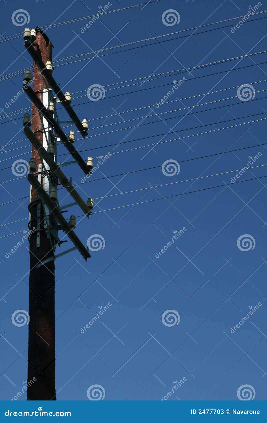 Telephone pole stock image. Image of wired, connected - 2477703