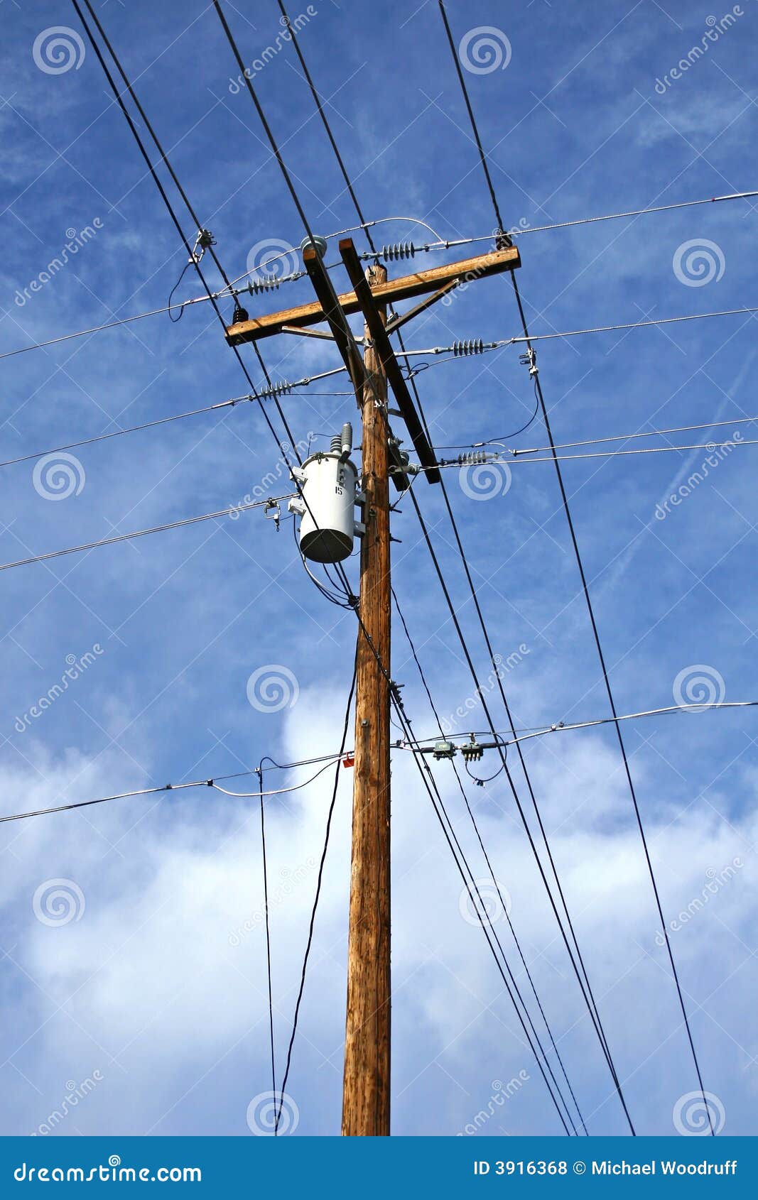 Telephone pole stock photo. Image of transmitter, electric - 3916368