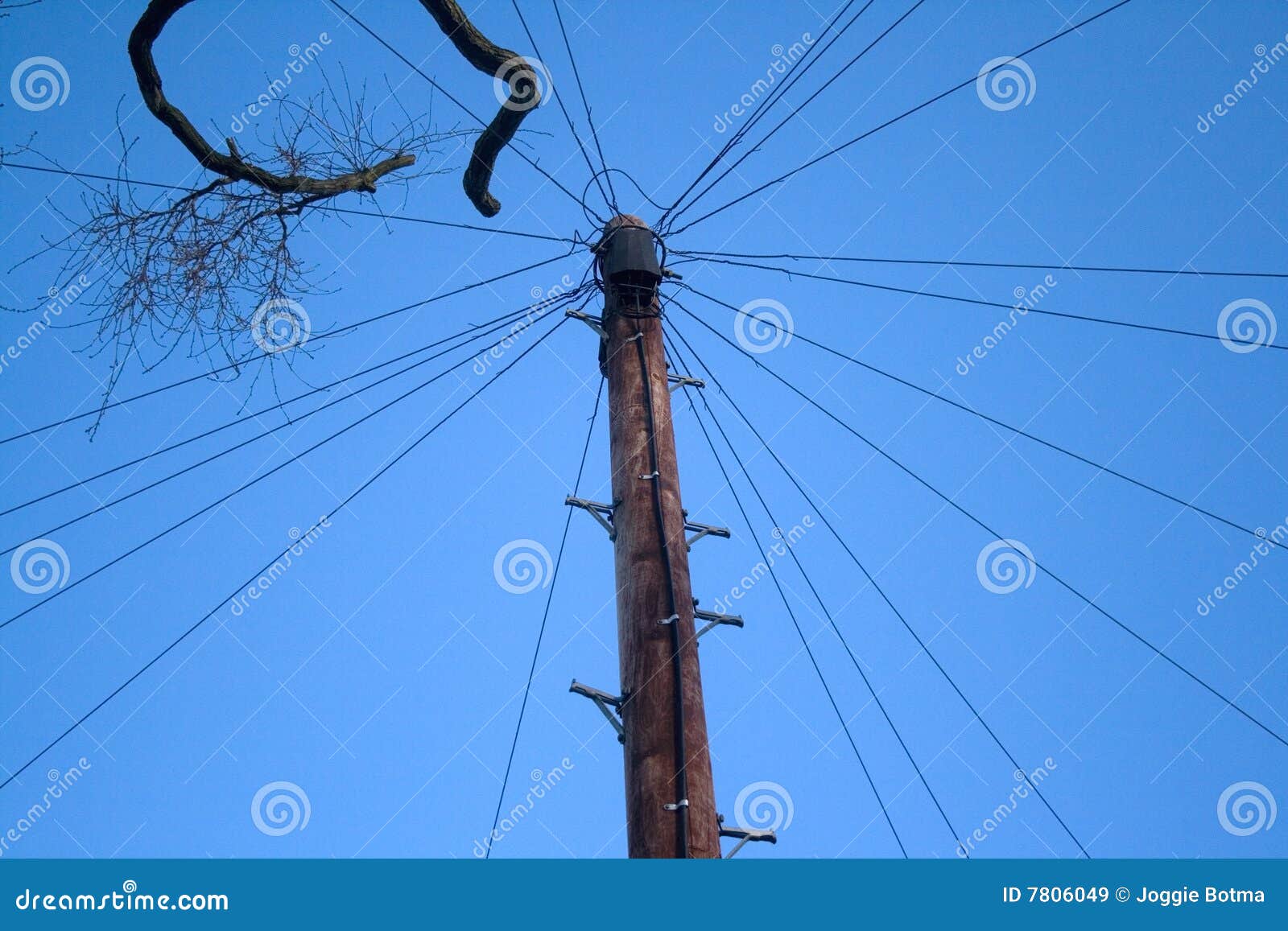 Telephone Pole And Lines Picture. Image: 7806049