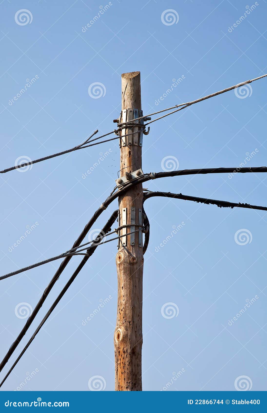 Telephone post stock photo. Image of wood, brace, material - 22866744