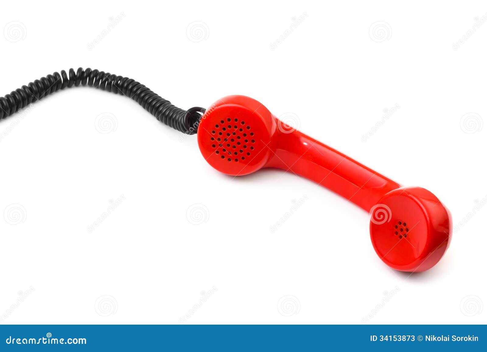 Telephone Receiver and Cable Stock Image - Image of black, ideas: 34153873