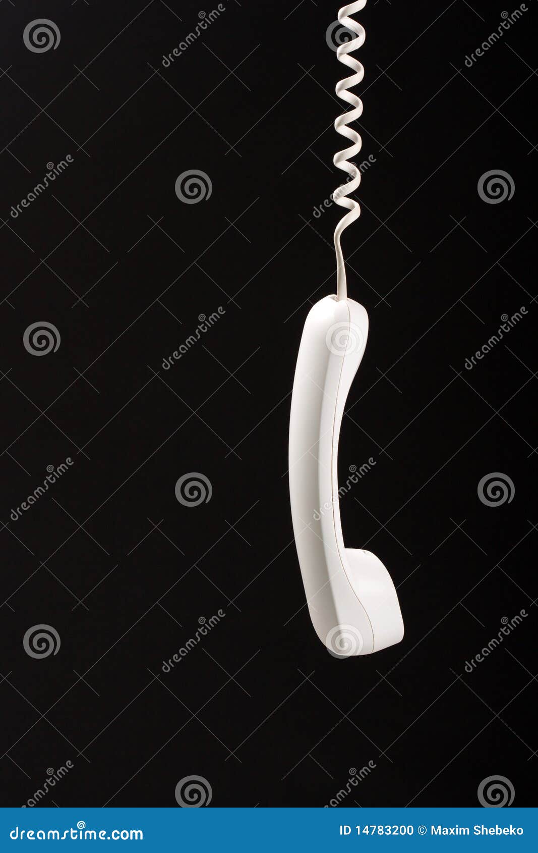 Telephone receiver on cord stock photo. Image of communicate - 14783200