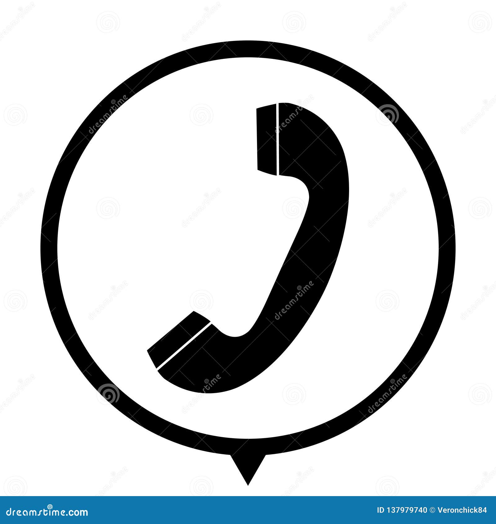 Telephone Receiver - Icon for Web Design Stock Vector - Illustration of ...