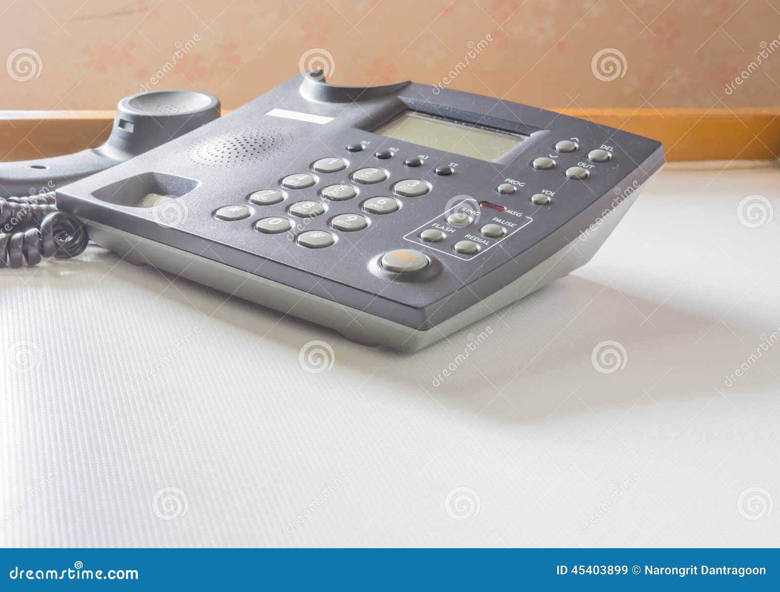 Telephone with Receiver Off Hook Stock Image - Image of line, keypad ...