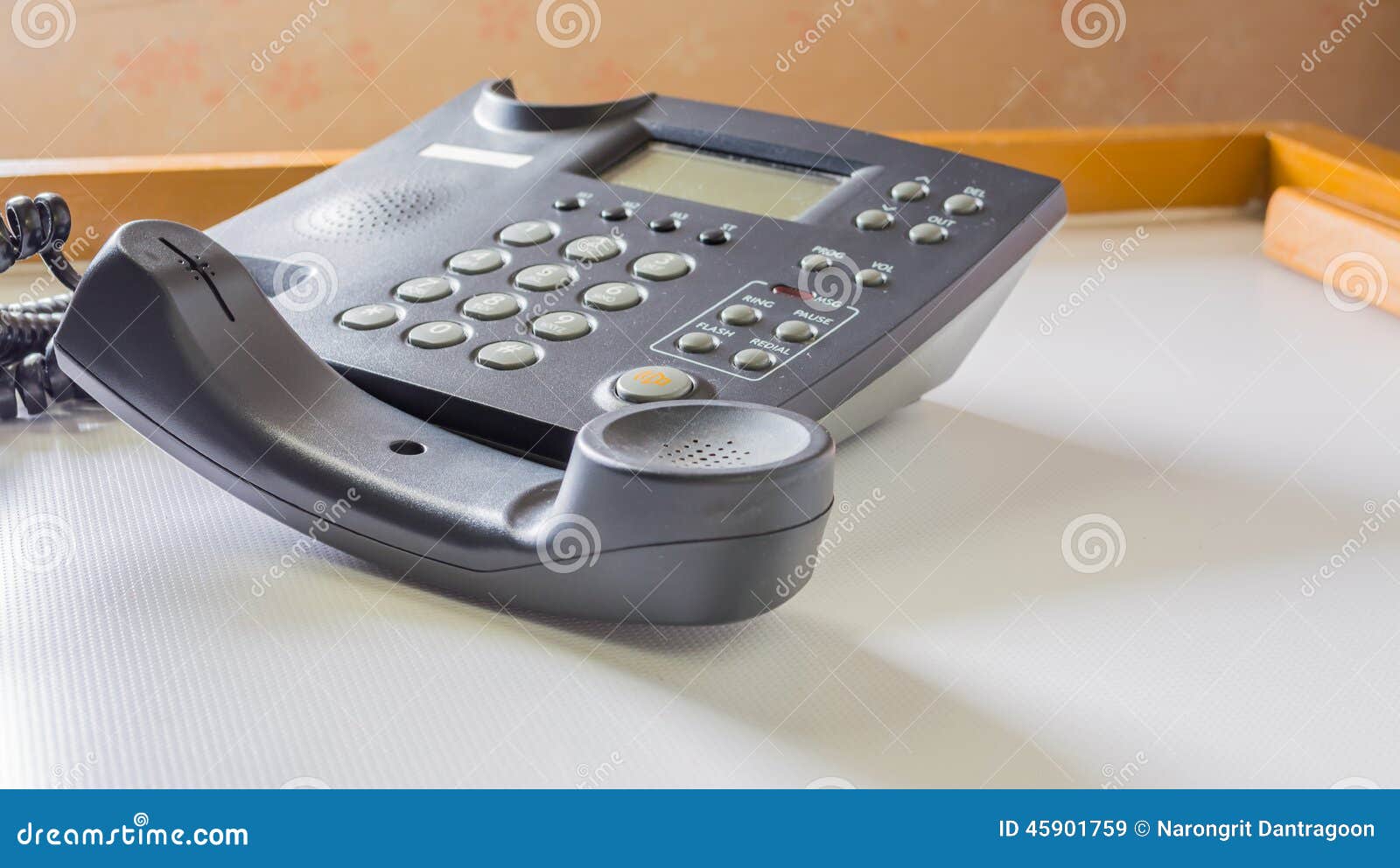 Telephone with Receiver Off Hook Stock Image - Image of business ...