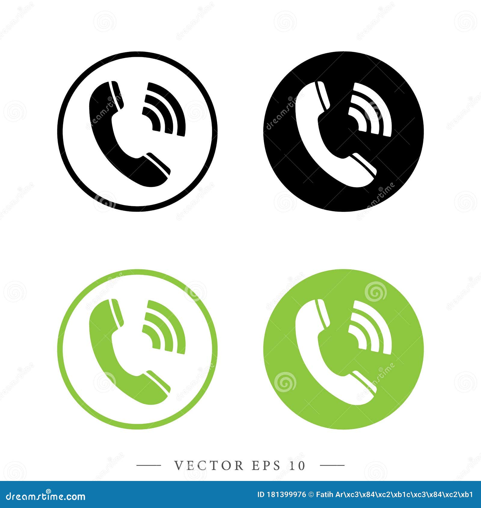 Telephone Receiver Sign. Phone Vector Isolated Illustration. Stock ...