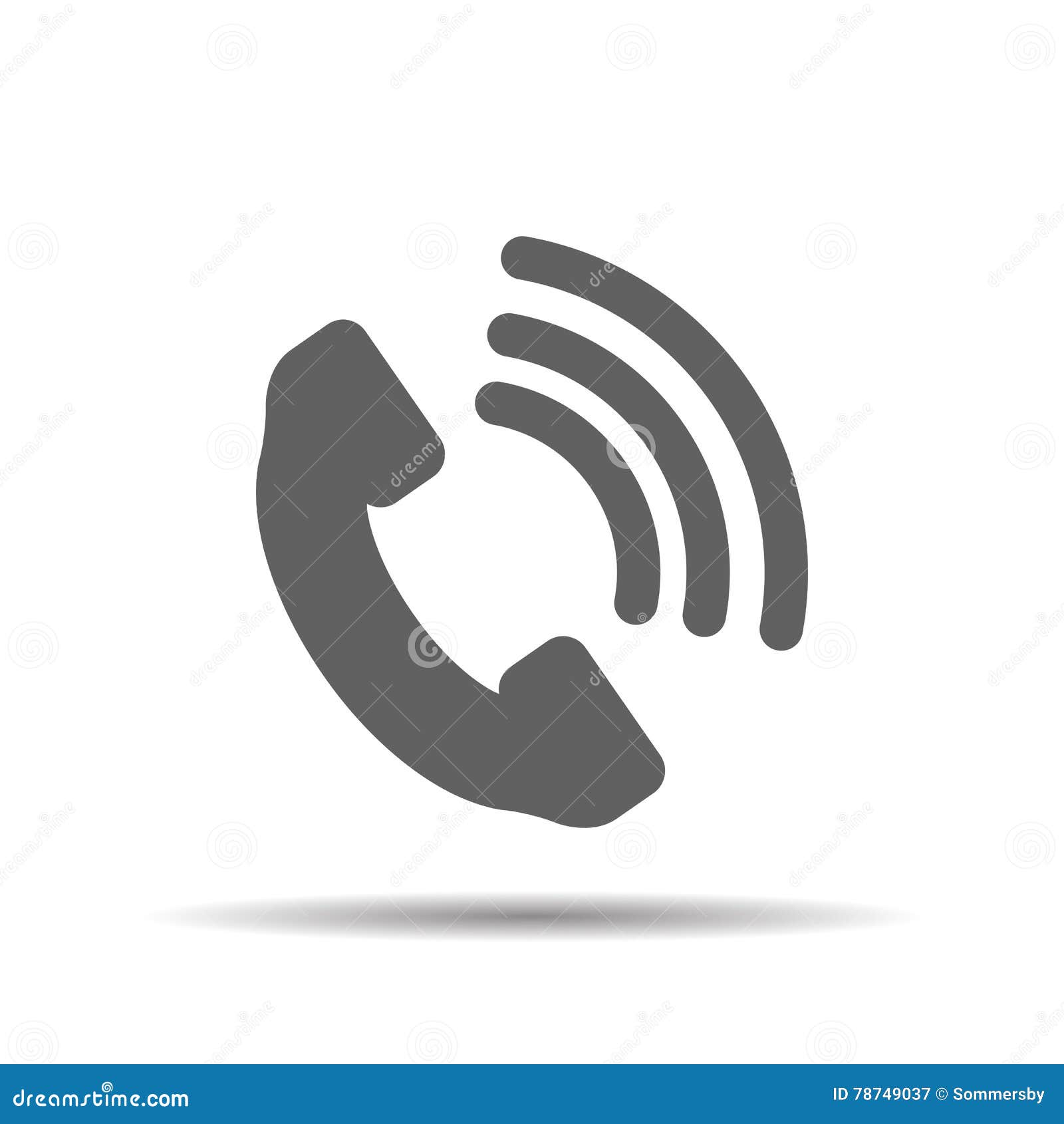 Telephone Receiver Vector Icon Stock Vector - Illustration of object ...