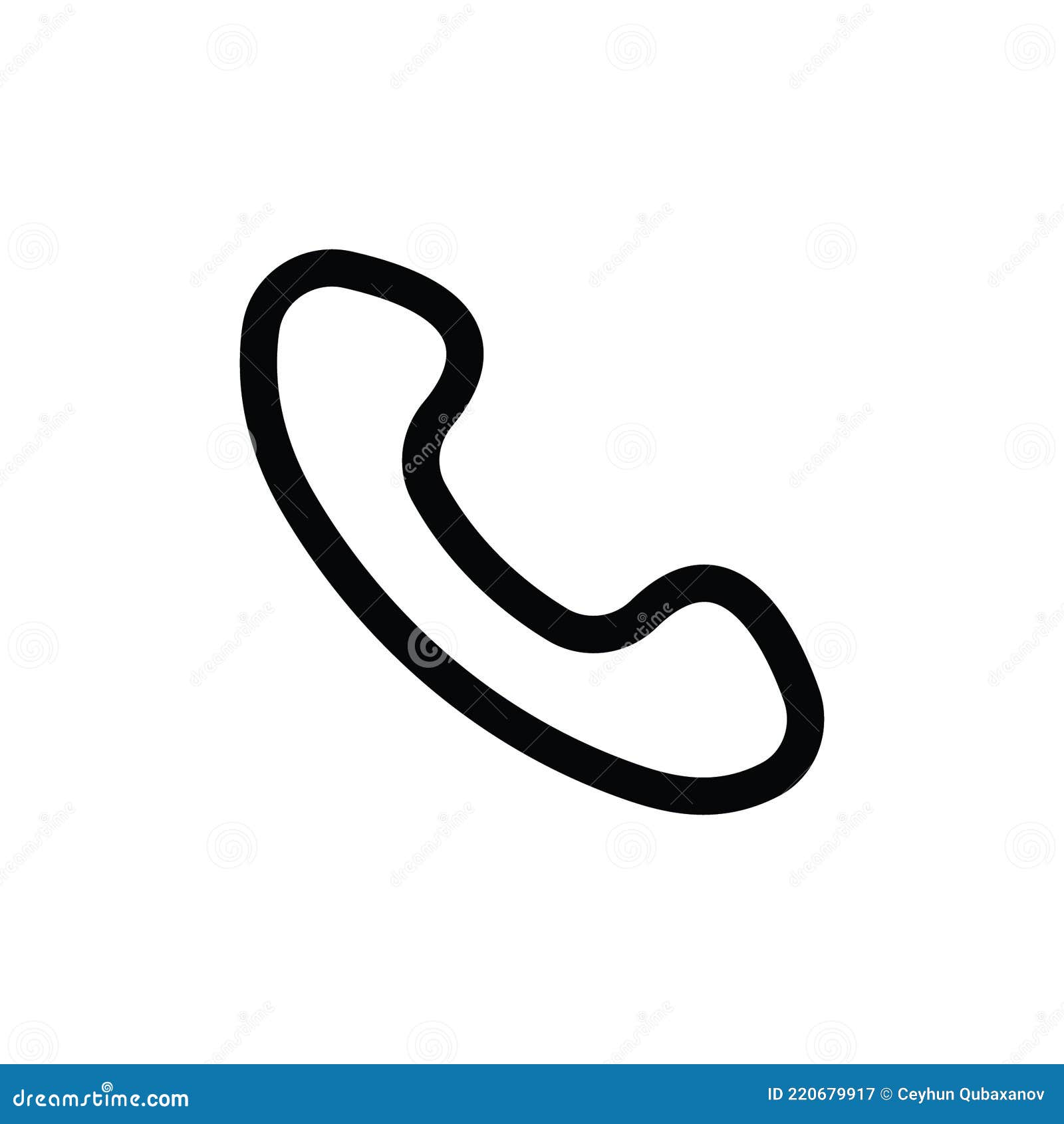 Telephone Receiver Vector Line Icon EPS 10 Stock Vector - Illustration ...