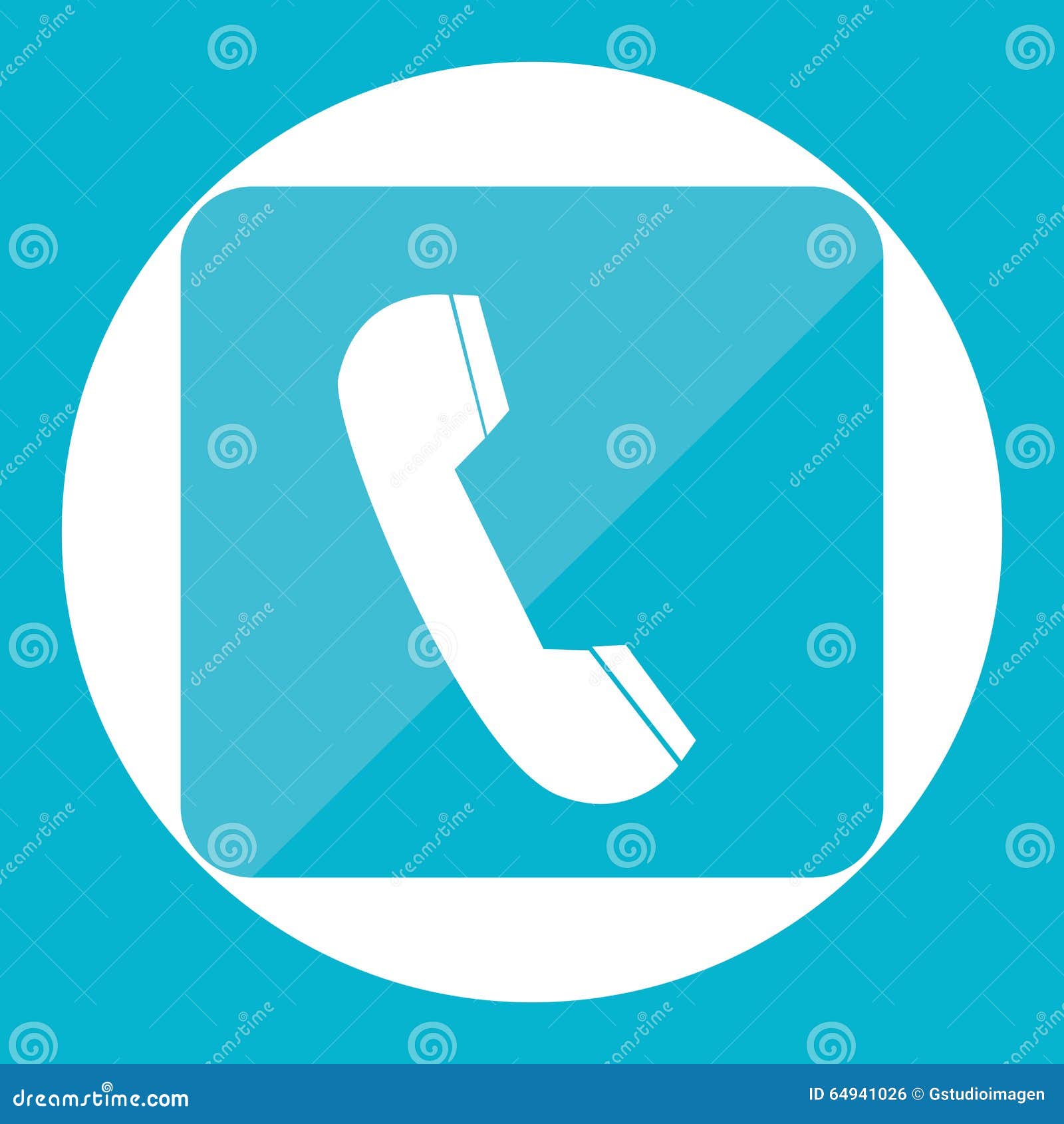 Telephone round icon stock illustration. Illustration of round - 64941026