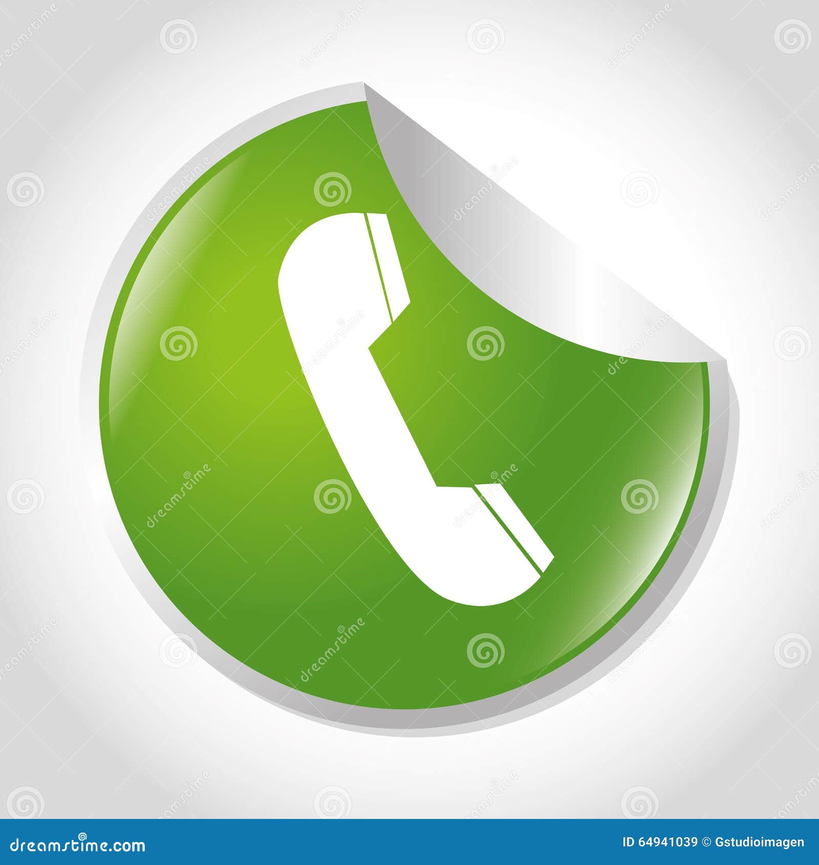 Telephone round icon stock illustration. Illustration of gadget - 64941039