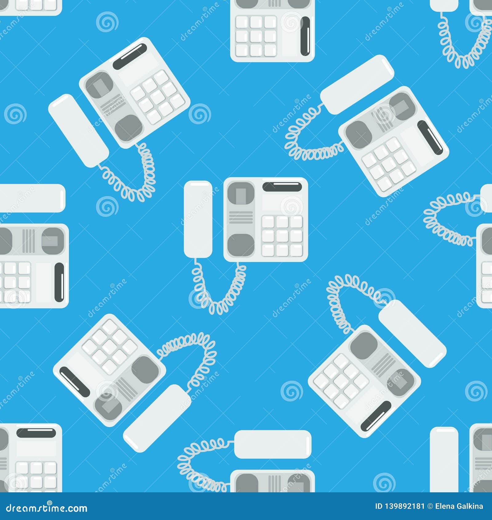 Telephone seamless pattern stock vector. Illustration of graphic ...