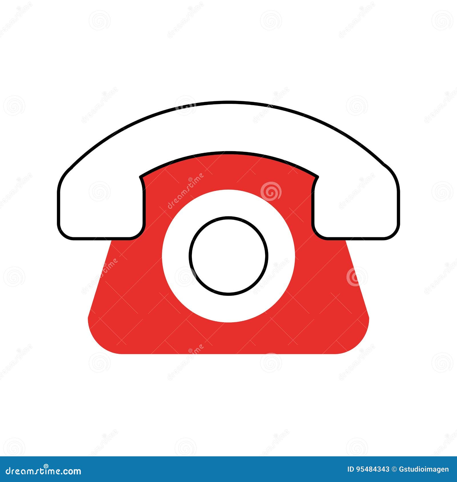 Telephone Service Isolated Icon Stock Vector - Illustration of icon ...