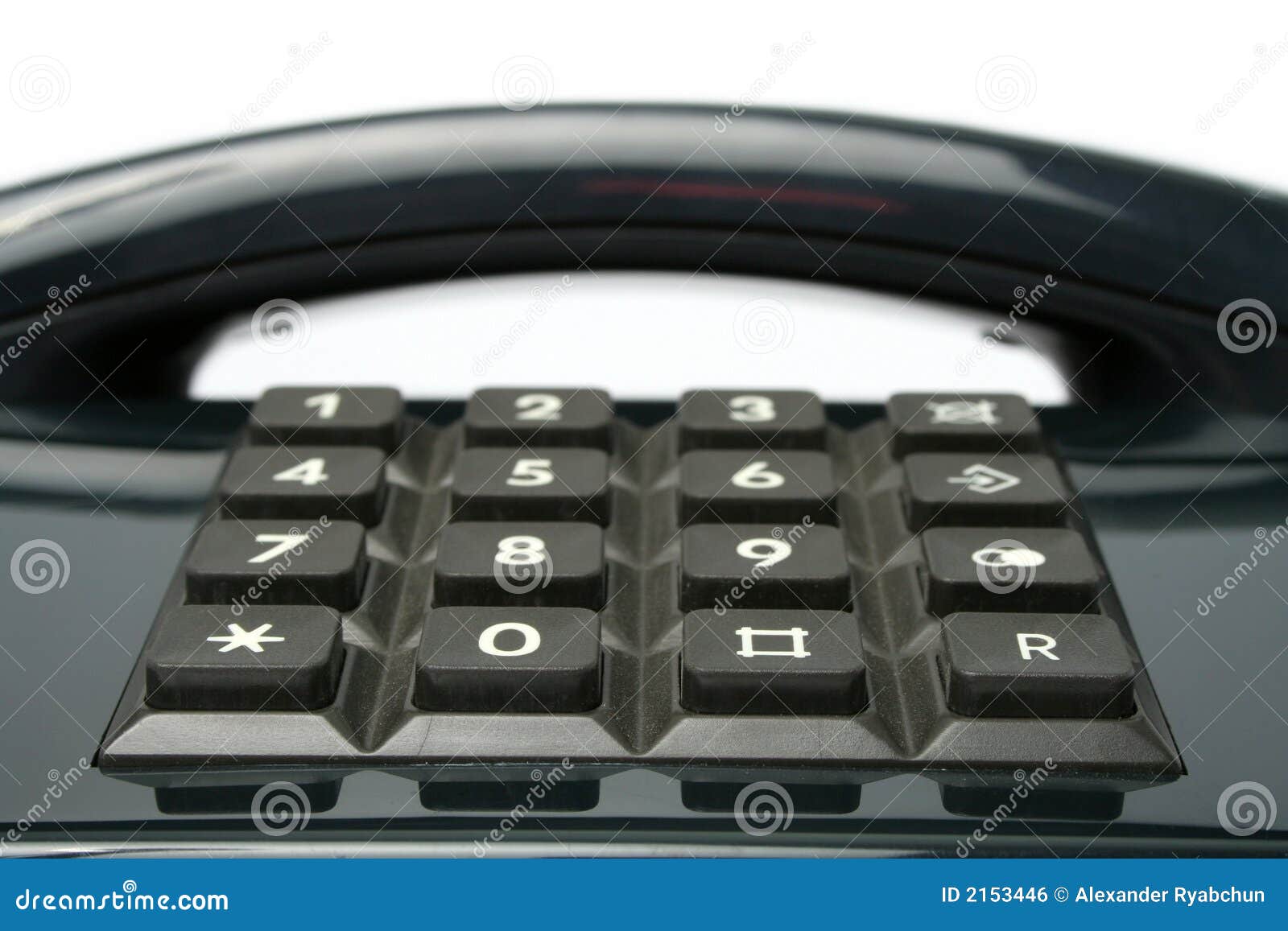 Telephone Set of Black Color Stock Photo - Image of retro, dial: 2153446