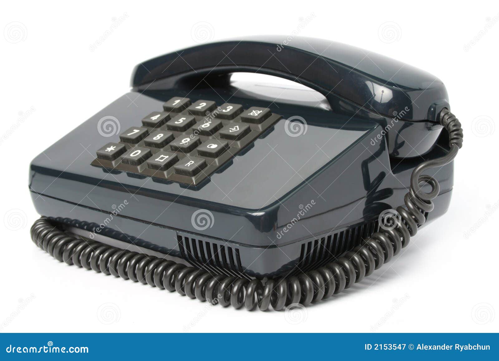 Telephone Set of Black Color Stock Image - Image of busy, isolated: 2153547