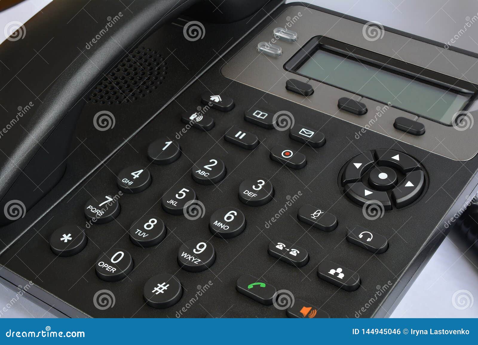 Telephone Set with Display and Buttons. Modern Phone for Ip-telephonyP ...