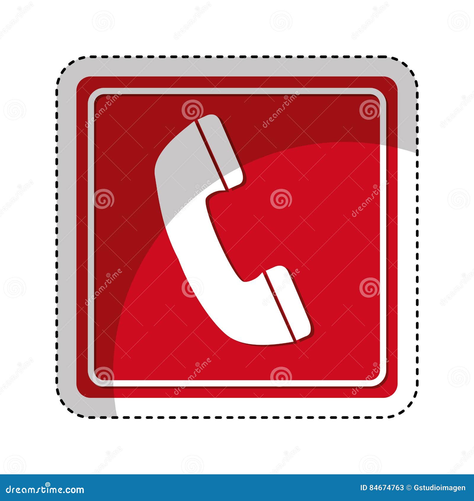 Telephone Sign Isolated Icon Stock Illustration - Illustration of ...