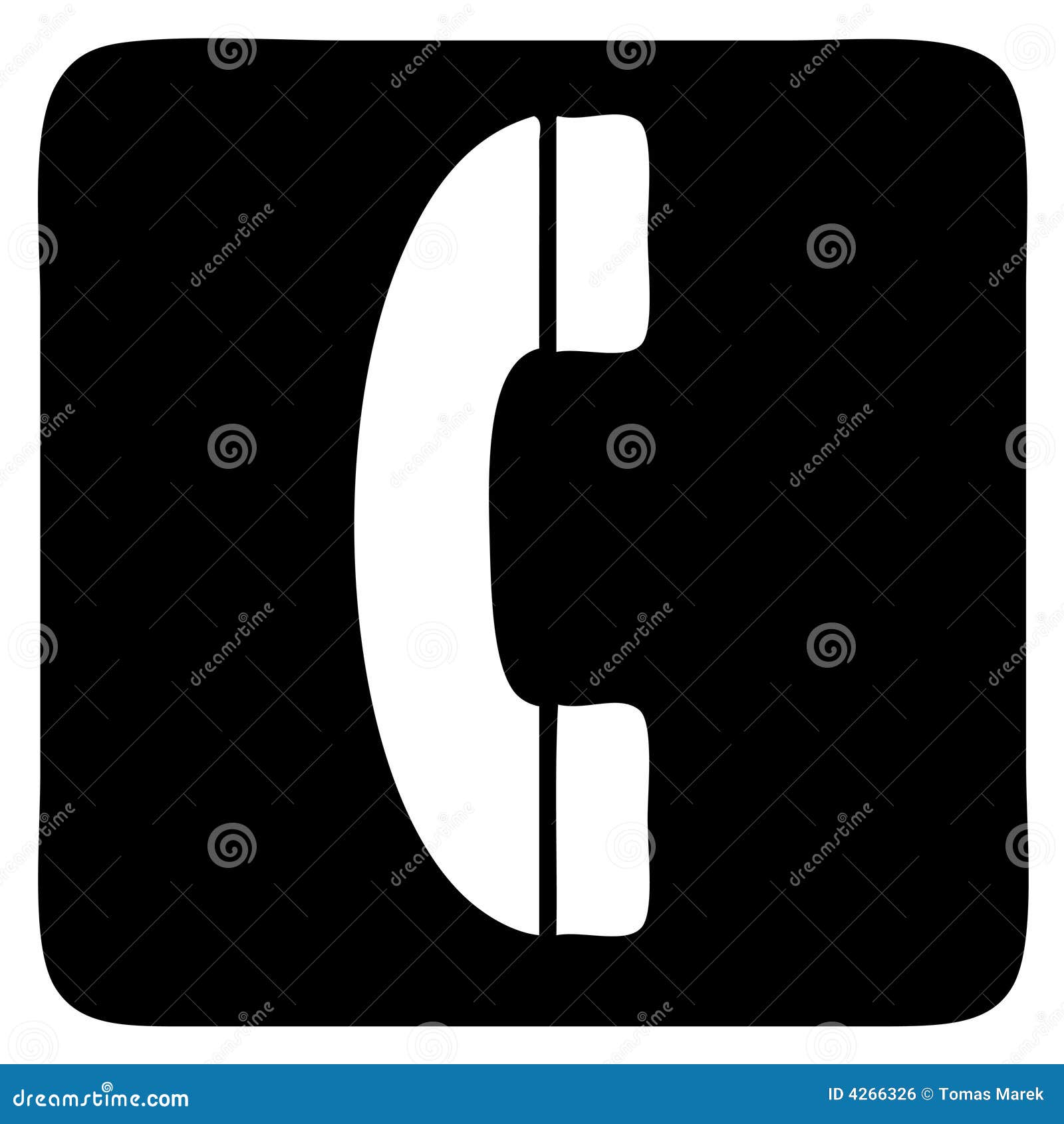 Telephone Sign Isolated in White Stock Illustration - Illustration of ...