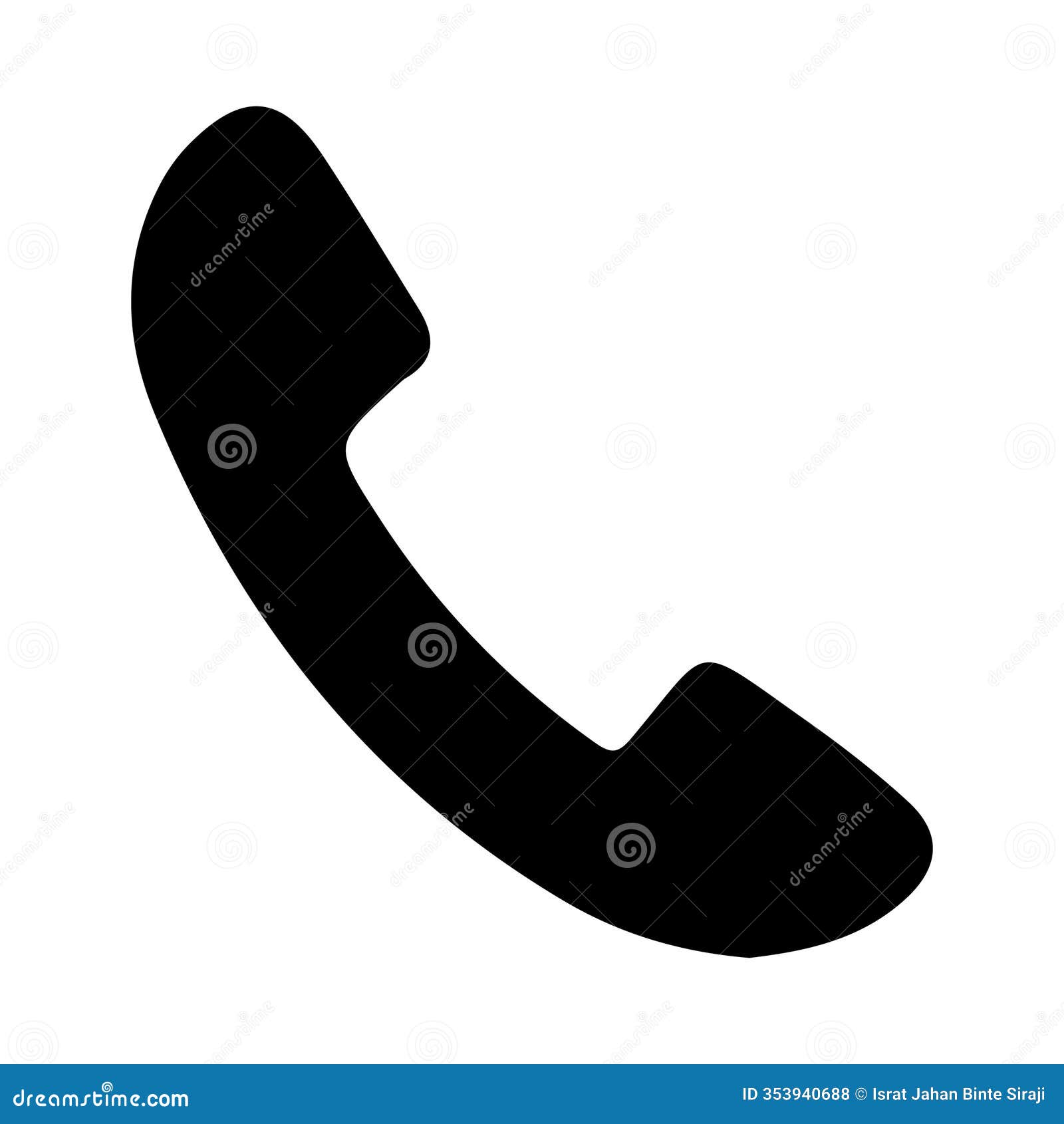 Telephone Silhouette Icon Vector Image Stock Illustration ...