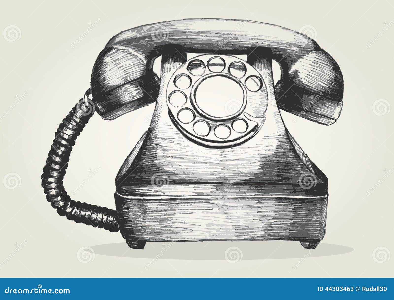 Telephone stock vector. Illustration of call, contact - 44303463