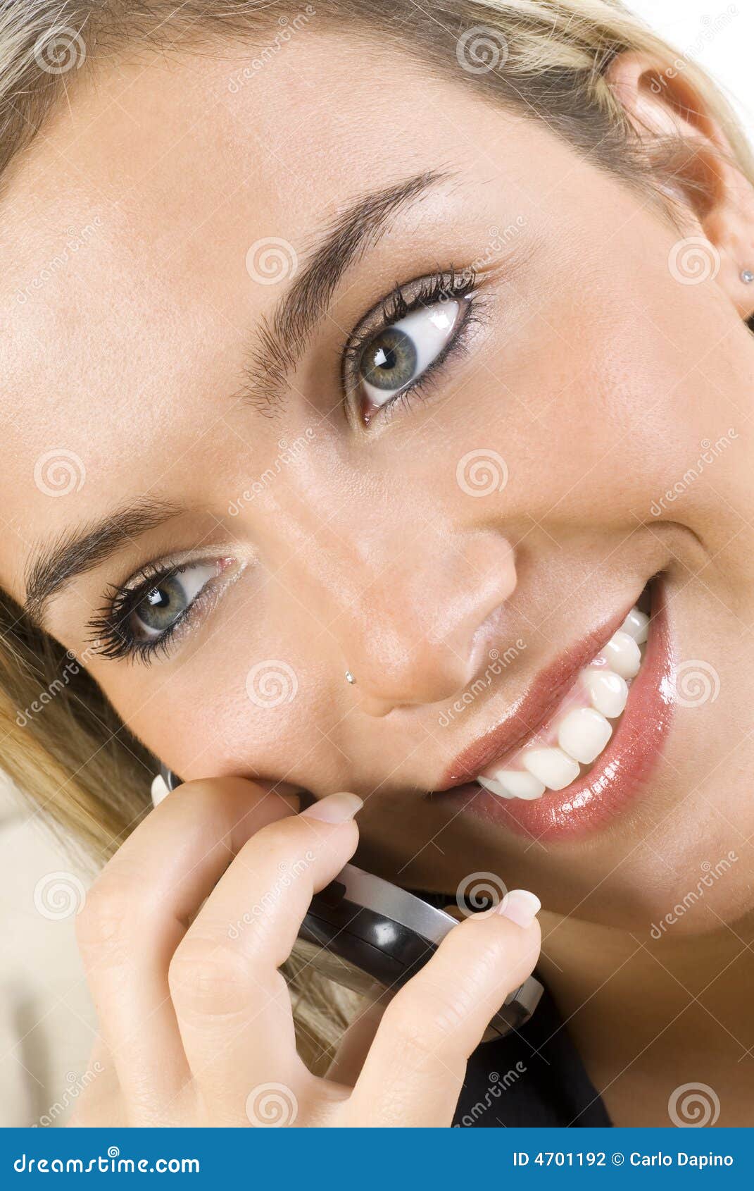 Telephone and smile stock photo. Image of close, mobile - 4701192