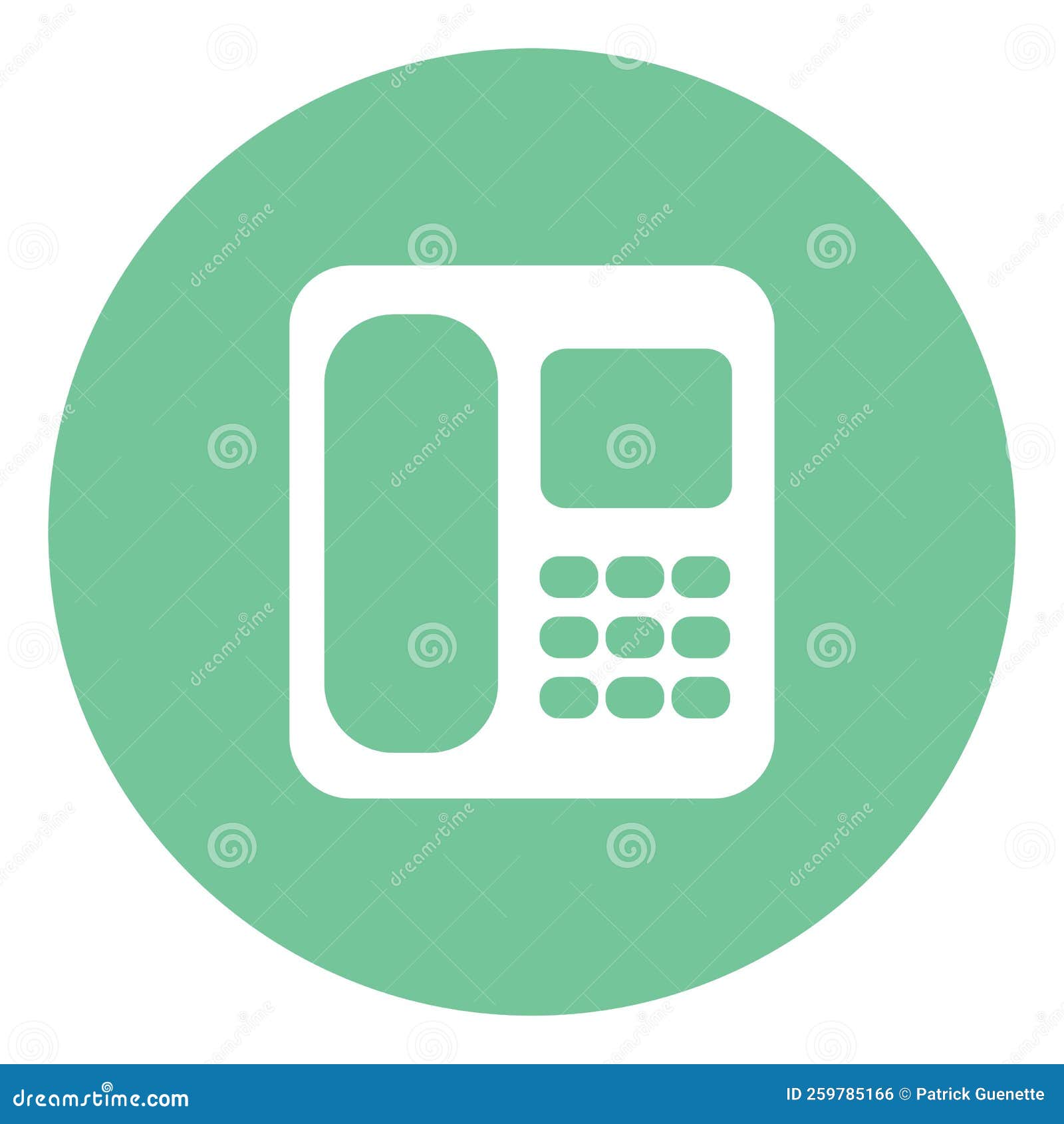 Telephone stand, icon stock vector. Illustration of device - 259785166