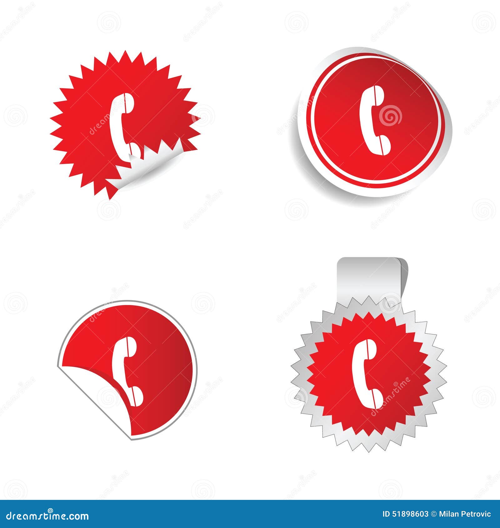 Telephone sticker stock vector. Illustration of black - 51898603