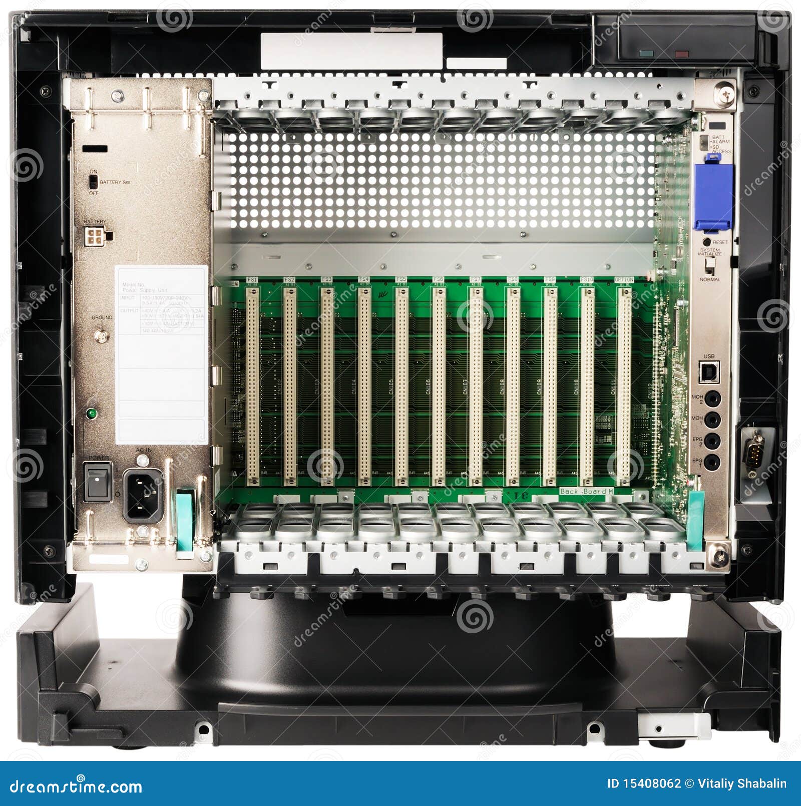 Telephone Switch Chassis on White Stock Photo - Image of office ...