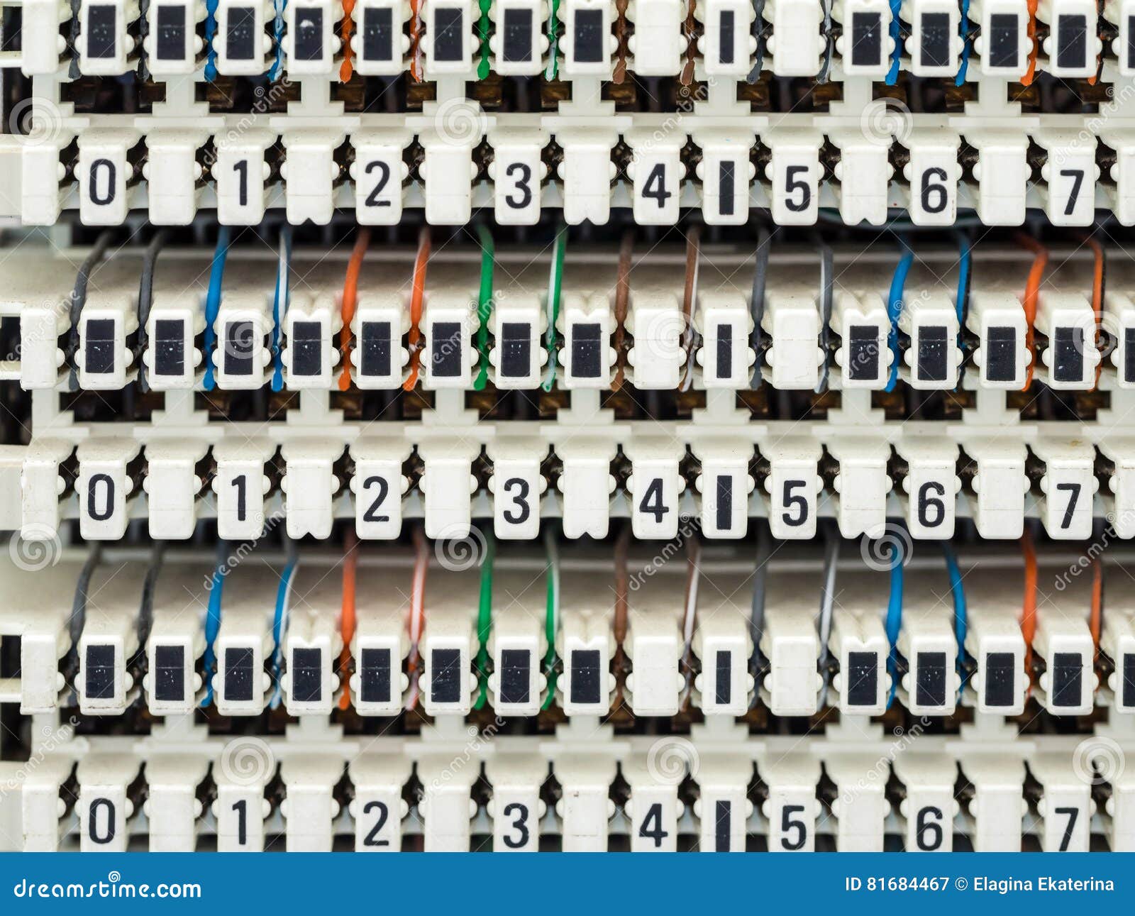 Telephone Switchboard Panel and Wires Stock Image - Image of connect ...