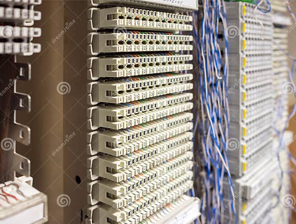 Telephone Switchboard Panel and Wires Stock Photo - Image of connector ...