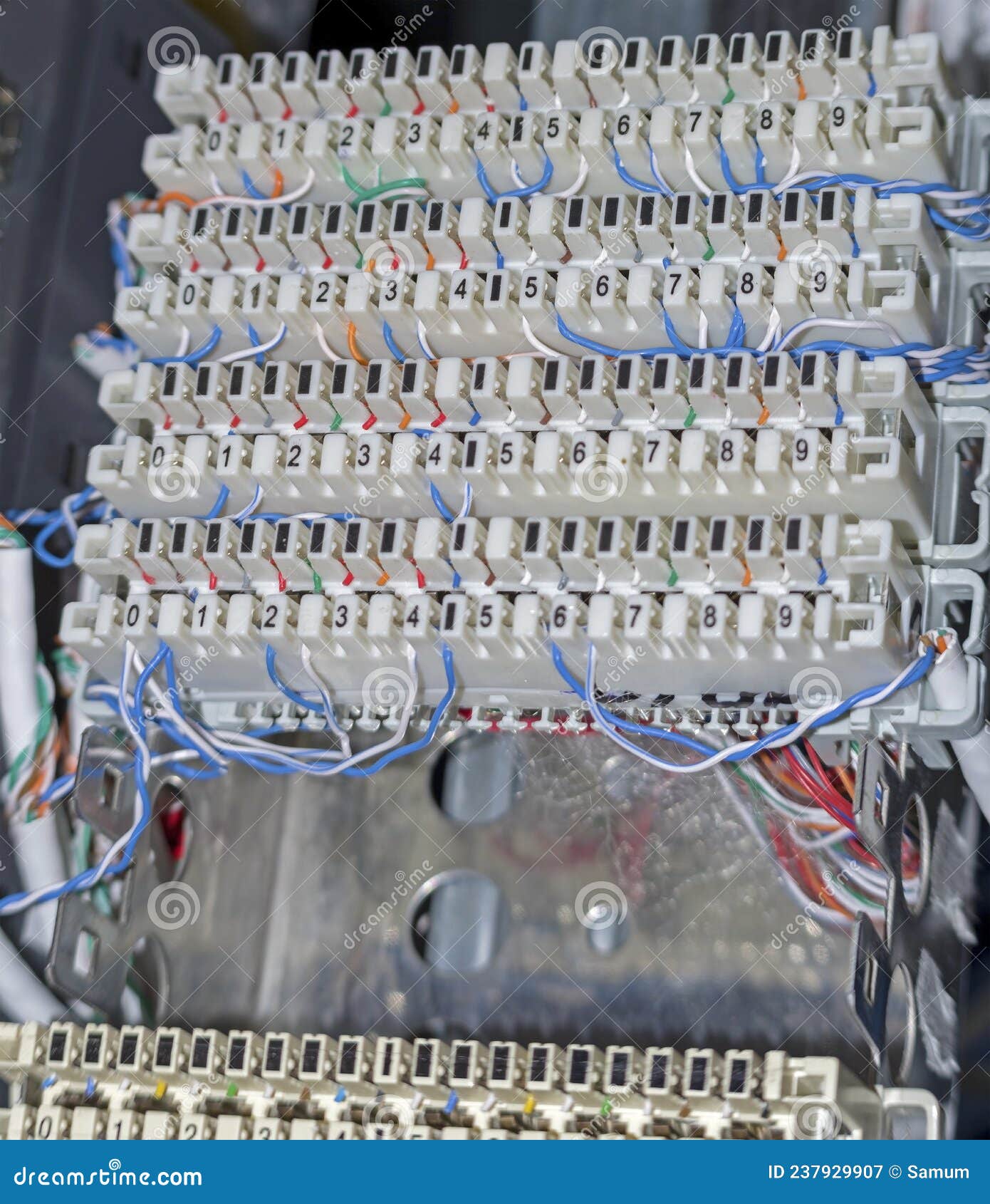 Telephone Switchboard Panel with Wires Stock Image - Image of panel ...