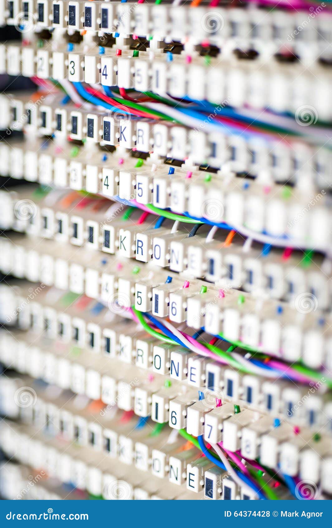 Telephone Switchboard at a Server Room. Stock Photo - Image of data ...