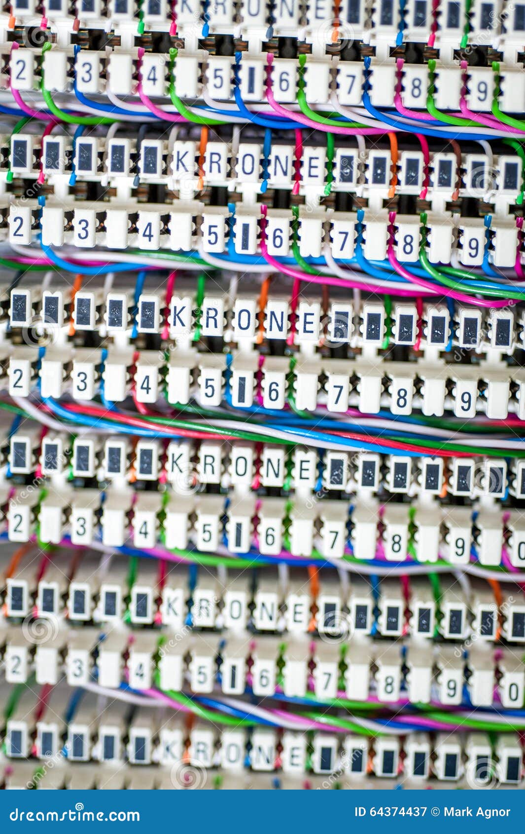 Telephone Switchboard at a Server Room. Stock Image - Image of panel ...