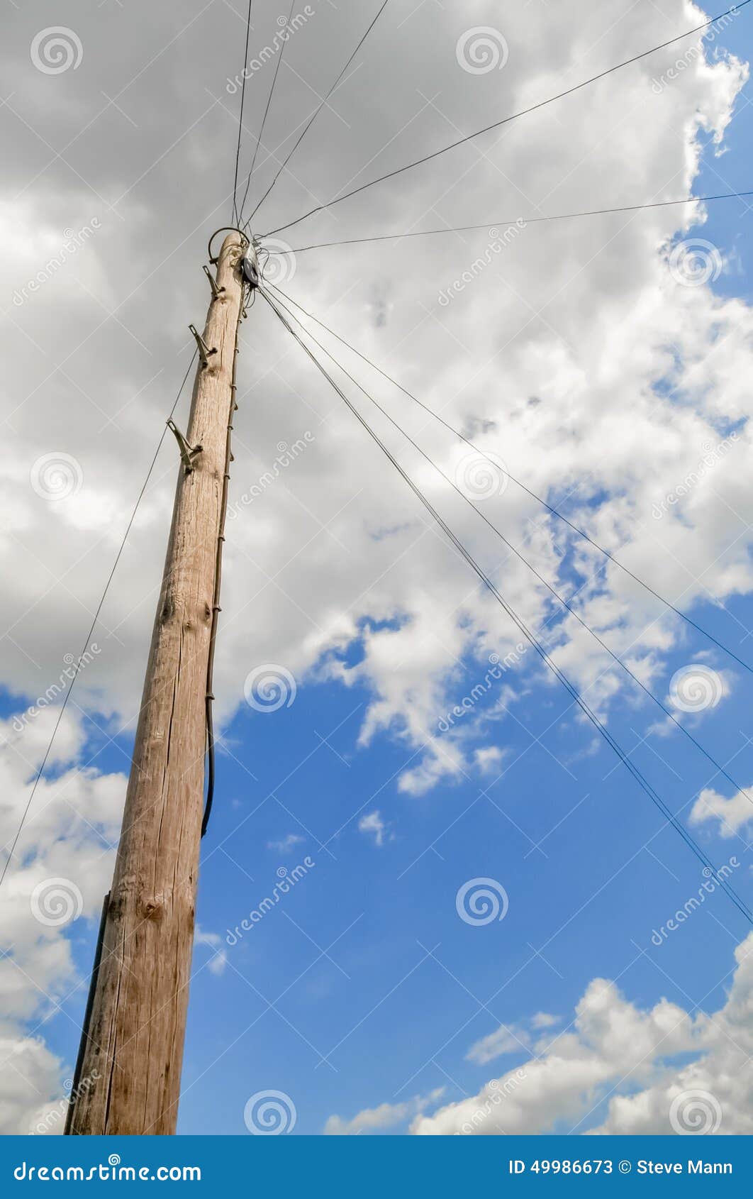 Telephone utility pole stock image. Image of cloudy, comms - 49986673