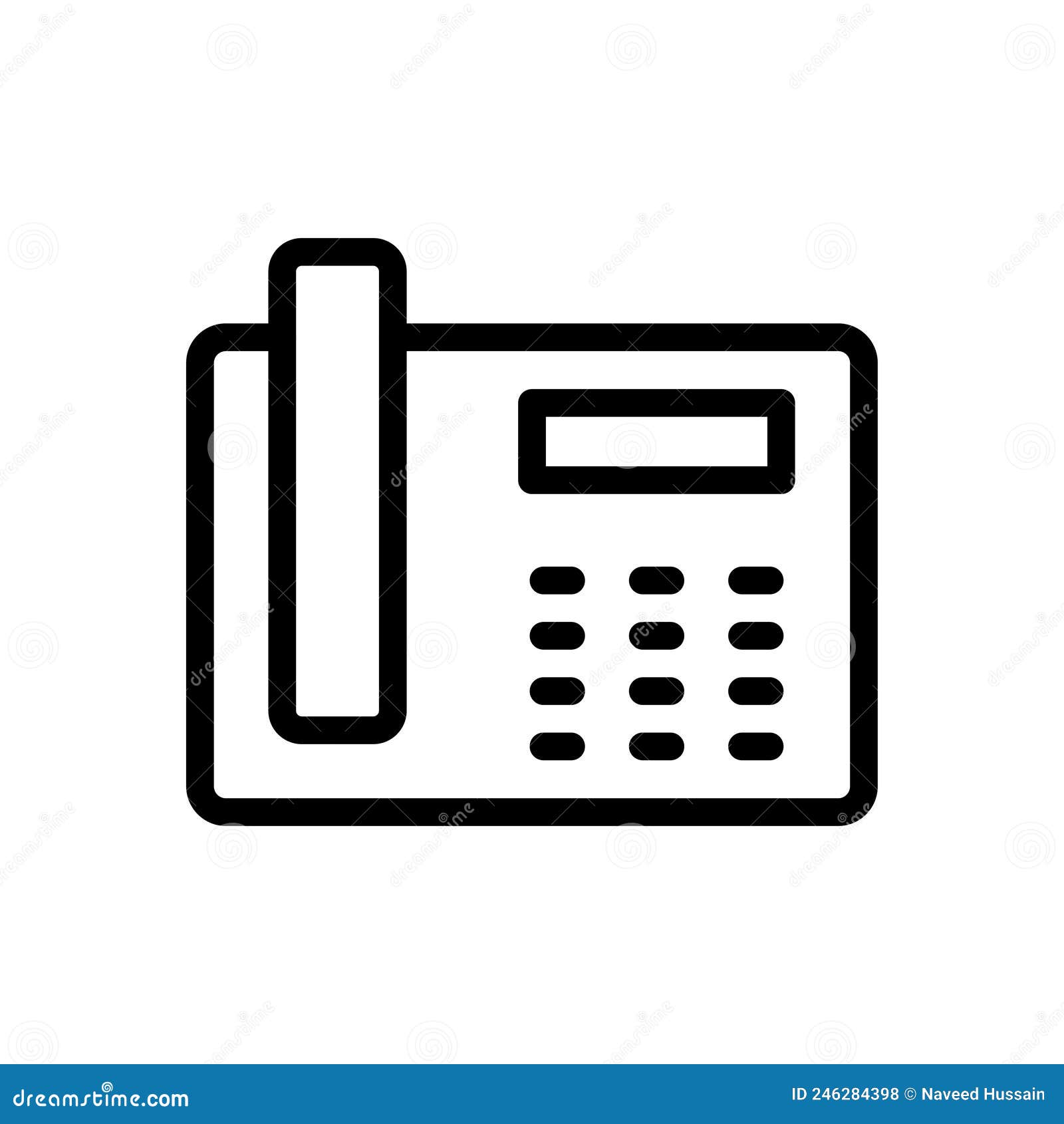 Telephone Vector Thin Line Icon Stock Vector - Illustration of ...