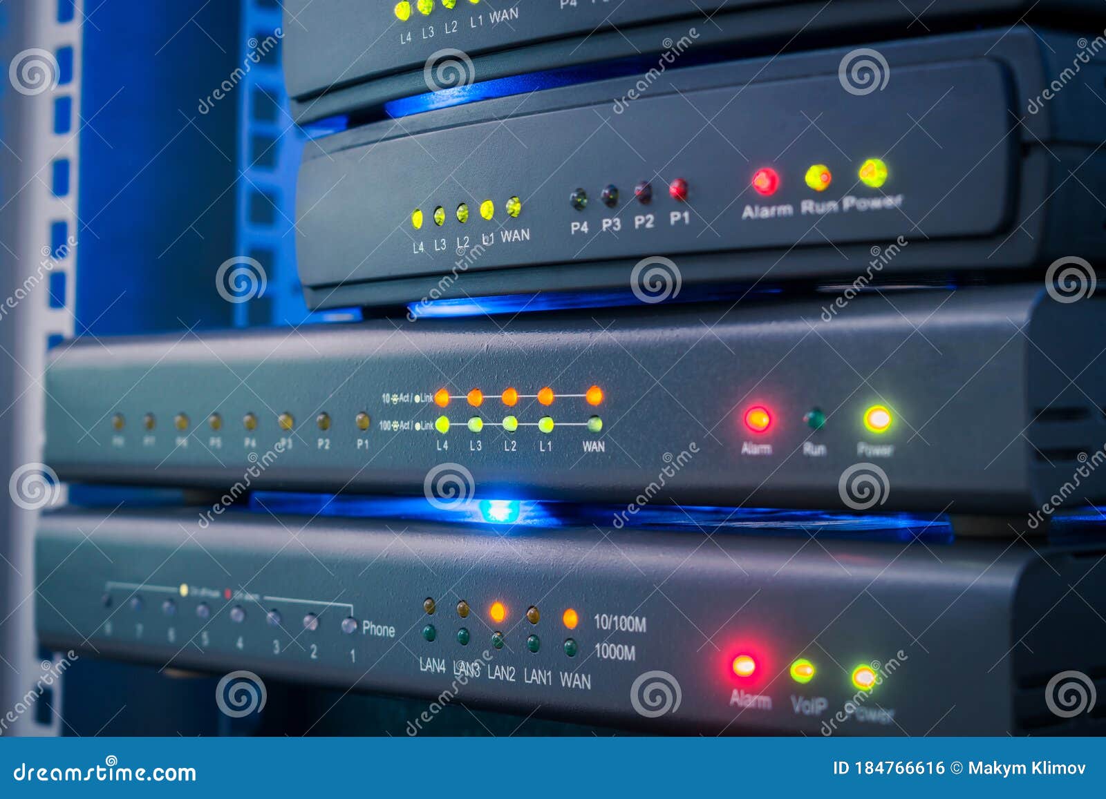 Telephone Voice Routers are in the Data Center. Equipment for Internet ...