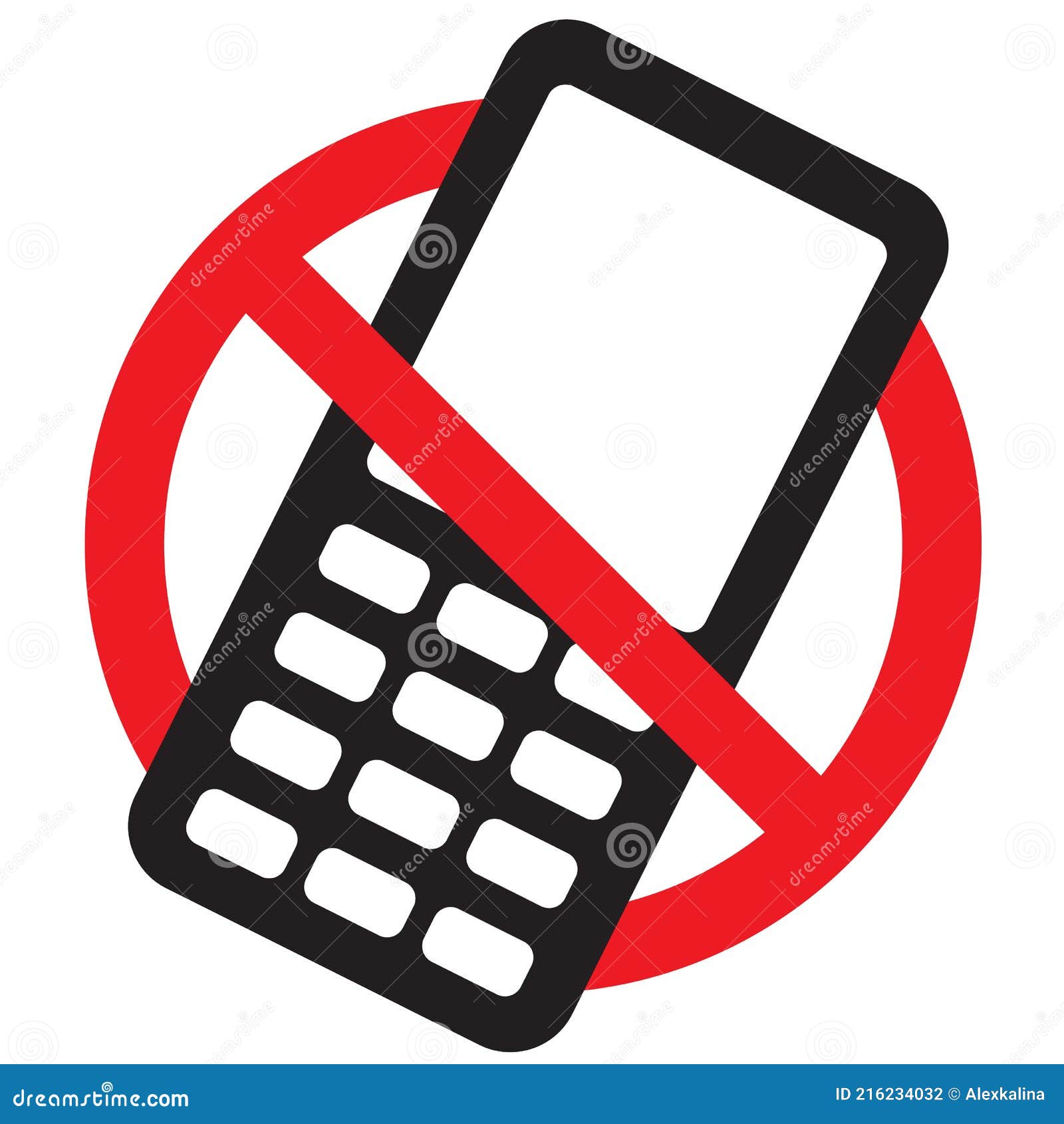 Telephone Warning Stop Sign Icon. Push Button Phone Turn Off Stock ...