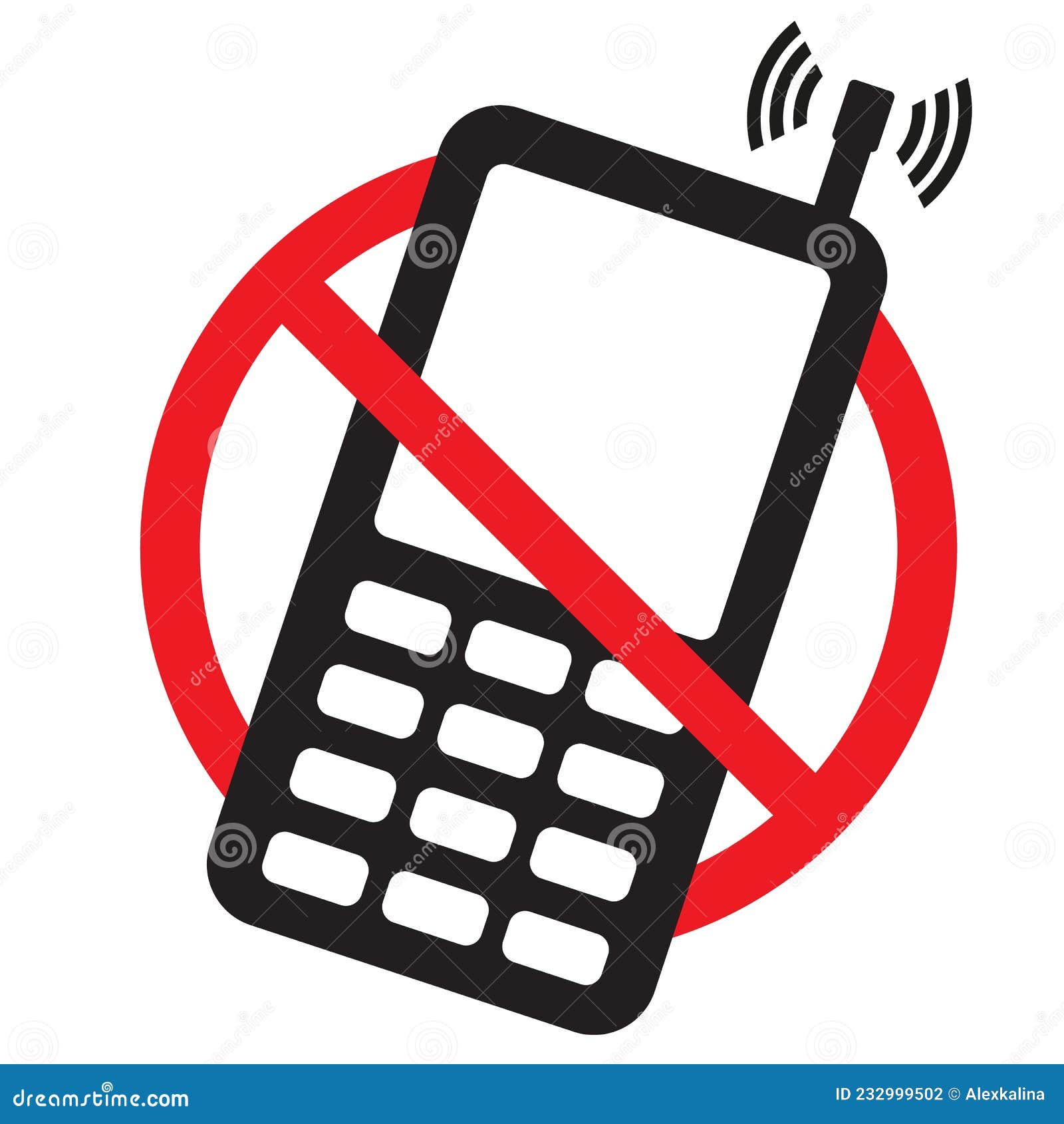 Telephone Warning Stop Sign Icon. Push Button Phone Turn Off Stock ...