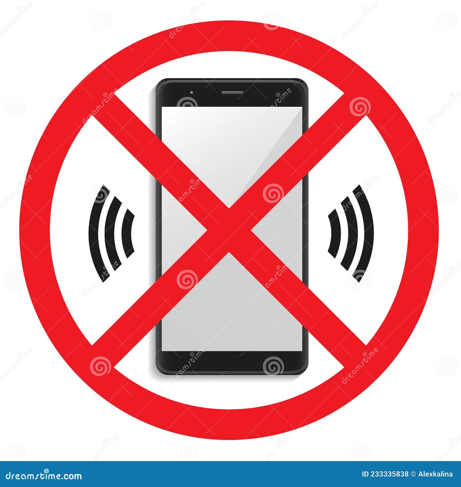 Telephone Warning Stop Sign Icon. Push Button Phone Turn Off Stock ...