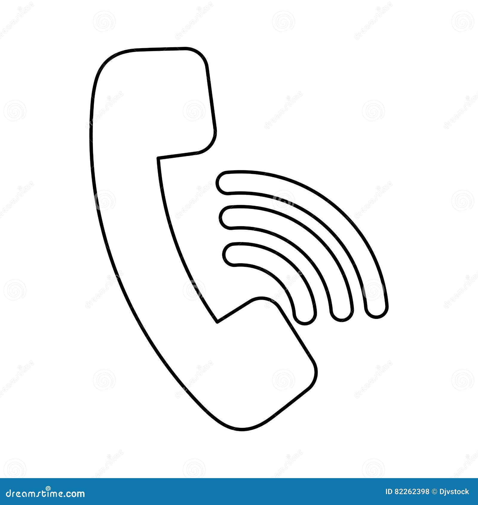 Telephone with Waves Symbol Stock Vector - Illustration of marketing ...