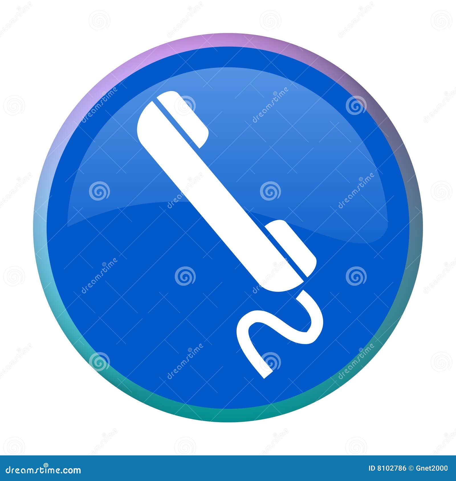 Telephone web button stock illustration. Illustration of blue - 8102786