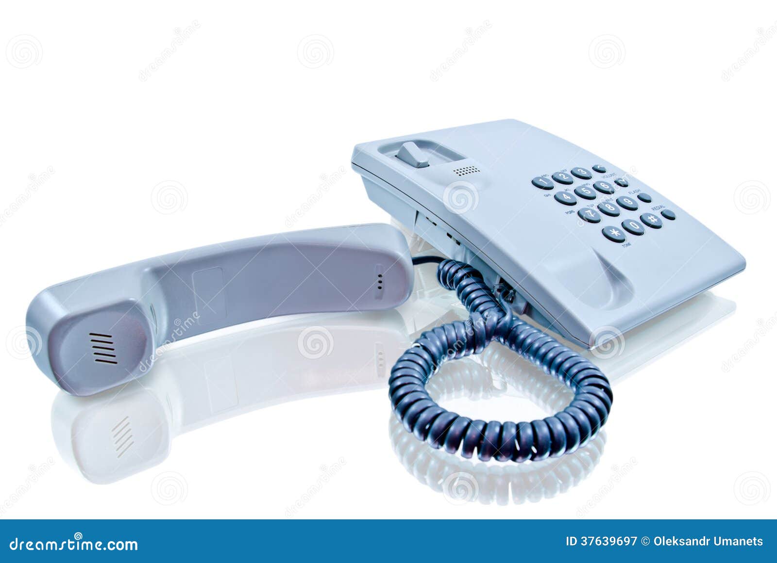 Telephone on White Background. Stock Image - Image of operators ...
