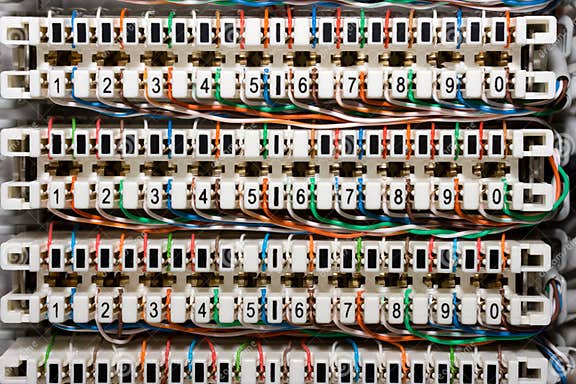 Telephone wires panel stock image. Image of connection - 7281873